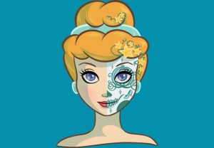 Princesas Disney como la Catrina para el Día de Muertos y Halloween