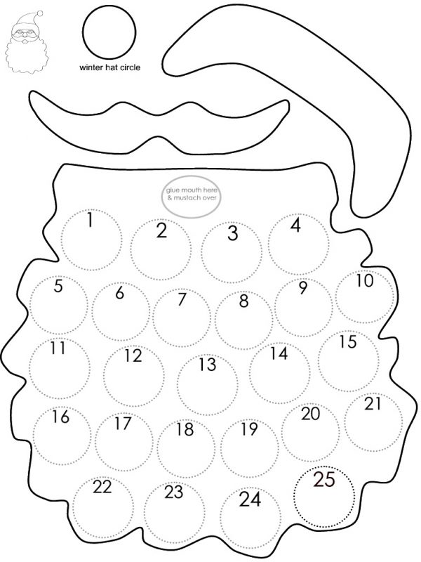 Calendarios de Adviento 2021 para colorear e imprimir gratis