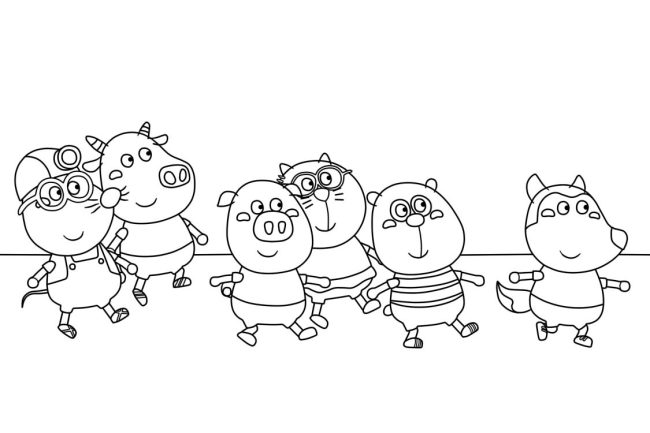 Dibujos Bebé Wolfoo para imprimir y colorear gratis