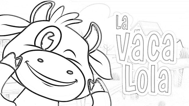 Dibujos de la vaca Lola para imprimir y colorear gratis