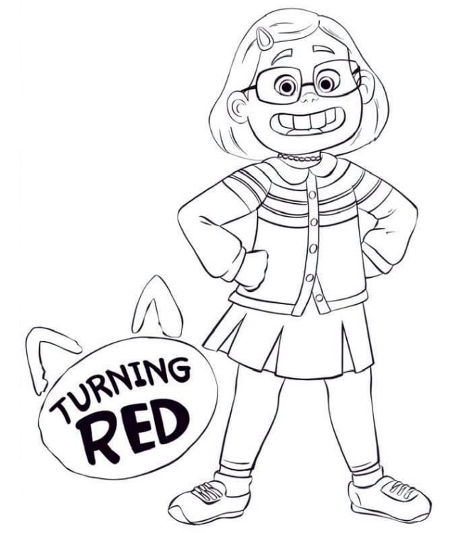 Dibujos Turning Red Disney para colorear e imprimir gratis