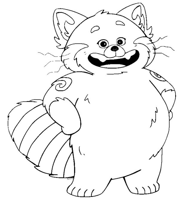 Dibujos Turning Red Disney para colorear e imprimir gratis