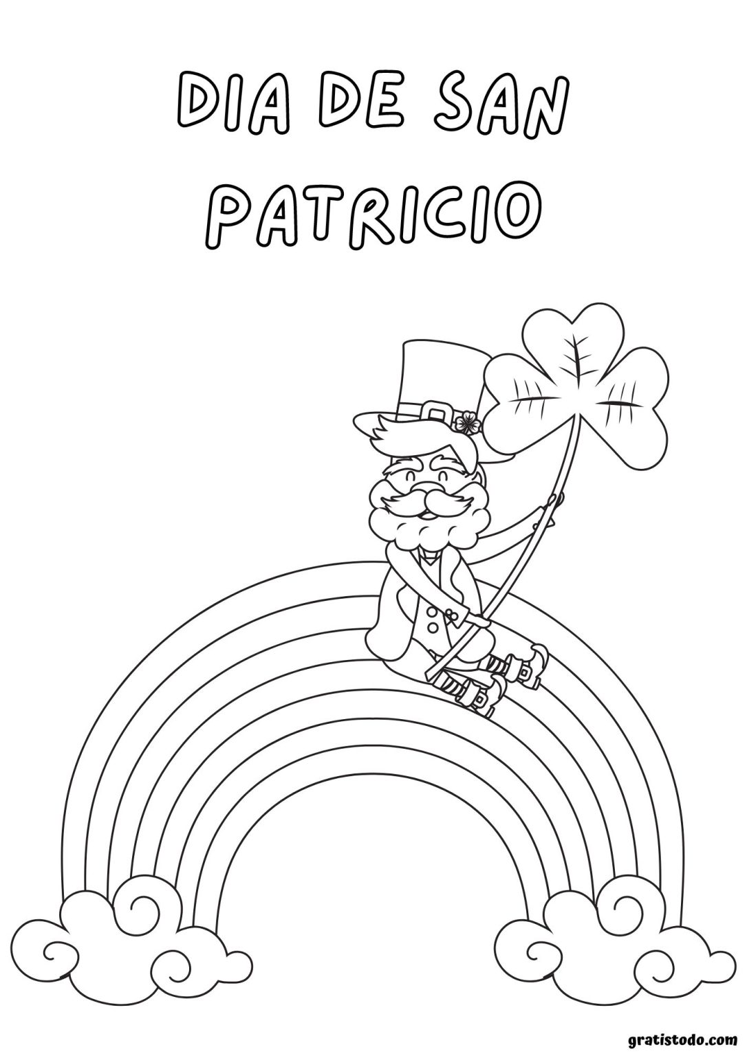 Dibujos del Día de San Patricio para colorear e imprimir gratis