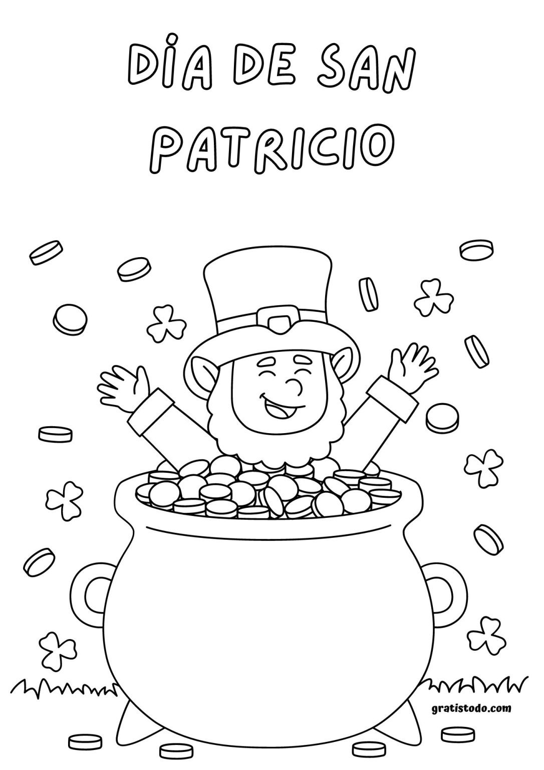 Dibujos del Día de San Patricio para colorear e imprimir gratis