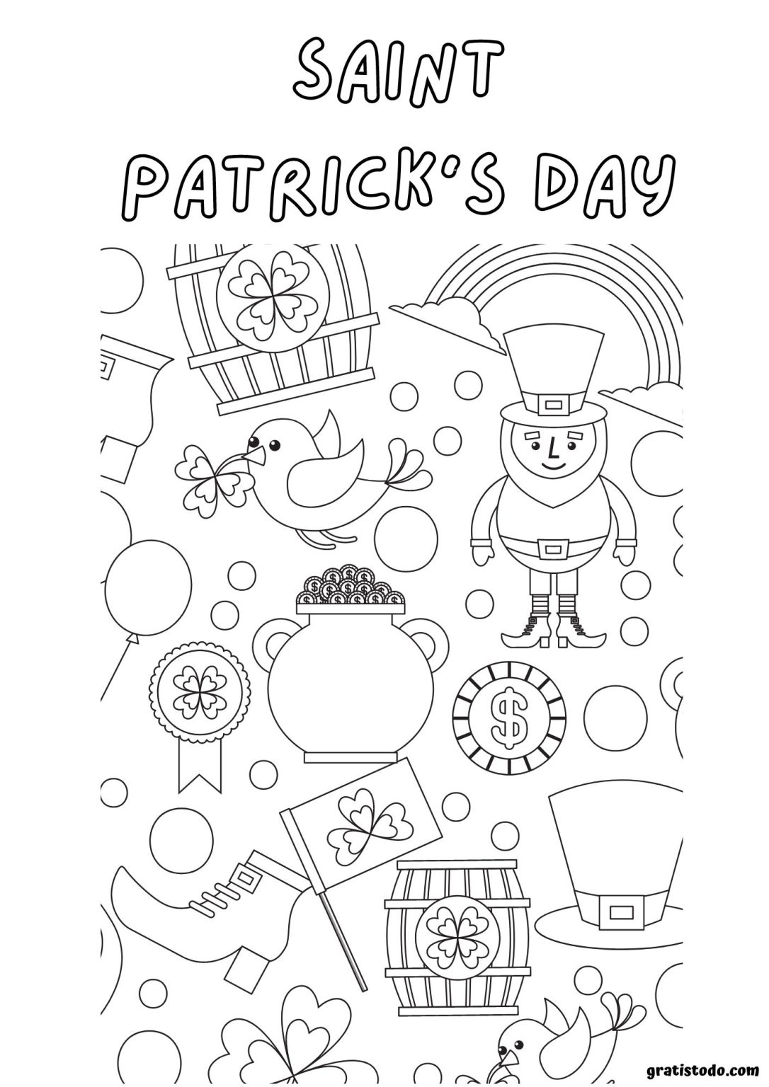 Dibujos del Día de San Patricio para colorear e imprimir gratis
